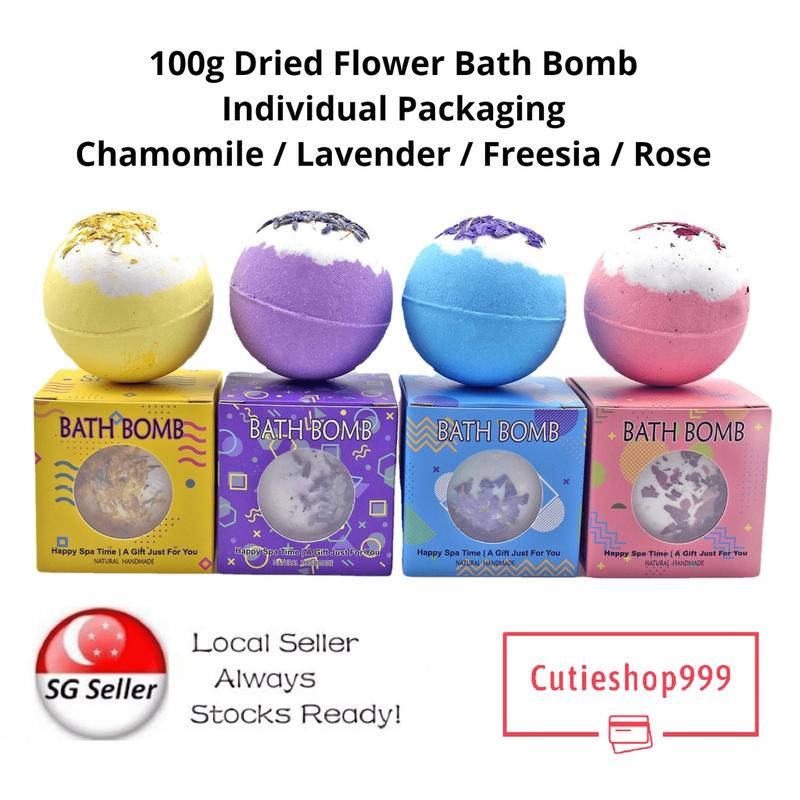 Handcrafted dried flower bubble bath ball /bath bomb/fizzes effect ...