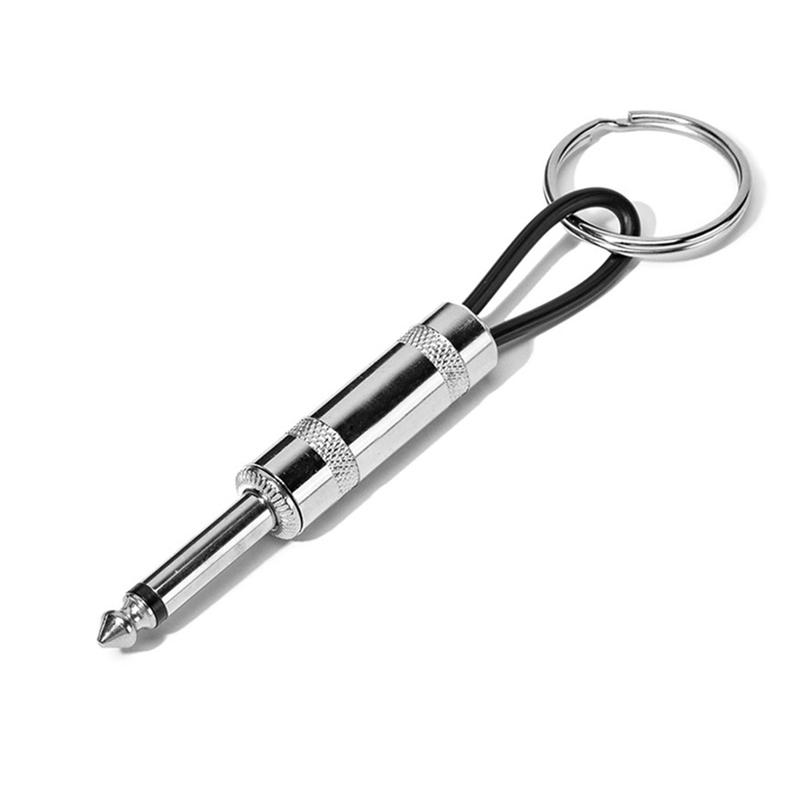 HENGS Portable Stainless Steel Plug Type Guitar Keychain Guitar ...