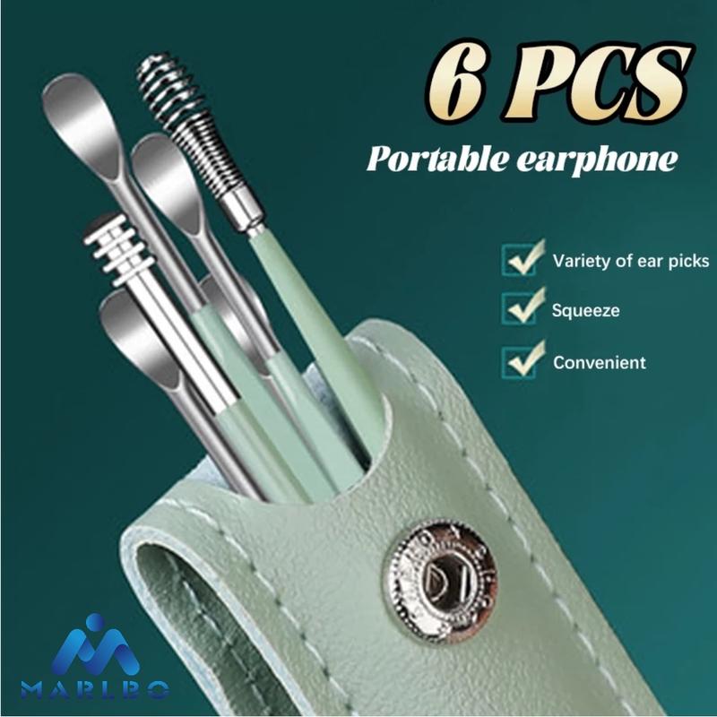 6Pcs/set Ear Wax Pickers Earpick Wax Remover Stainless Steel - TikTok ...