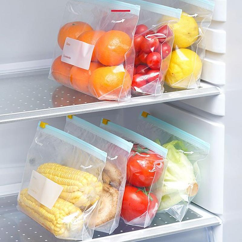 Silicone Food Storage Bag Leakproof Reusable Stand Up Zip Shut - TikTok ...