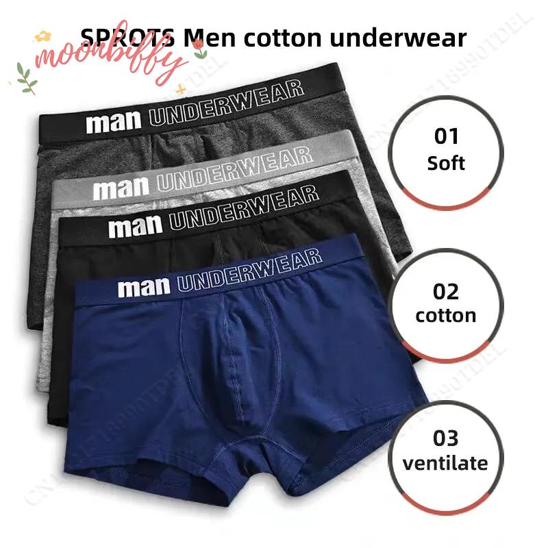 Men Boxers Underpants Sports Underwear Black Gray L XL XXL Soft ...