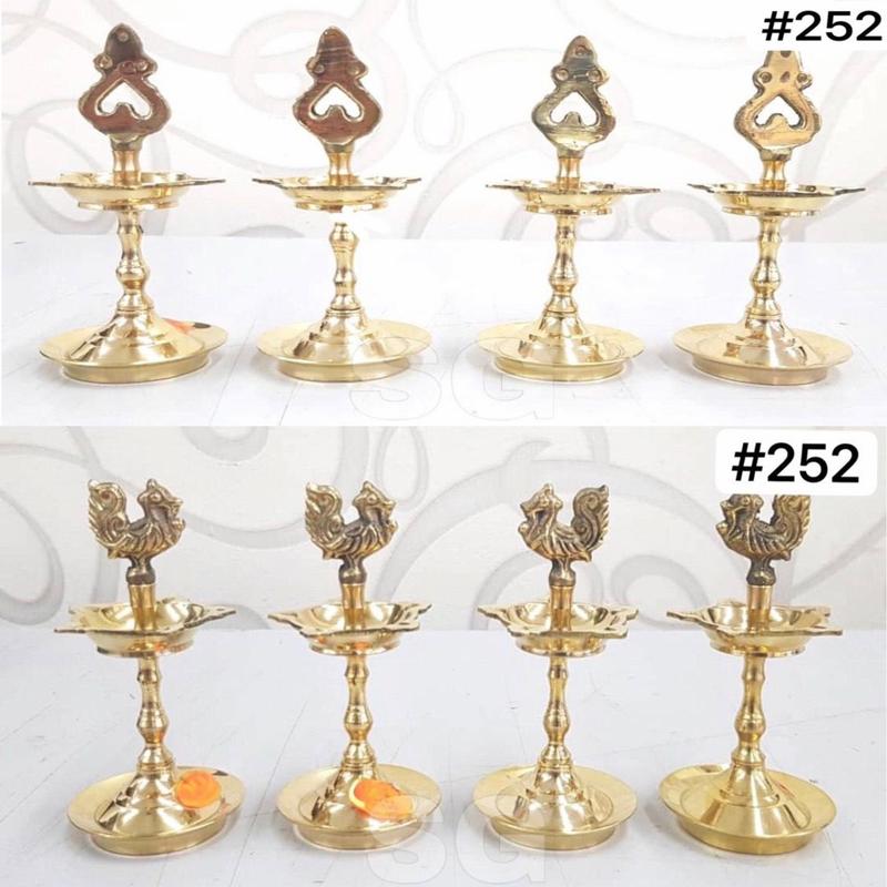 2 Pair Of Brass / Vengalam Annam & Vel Kuthuvilaku ( Smallest ...