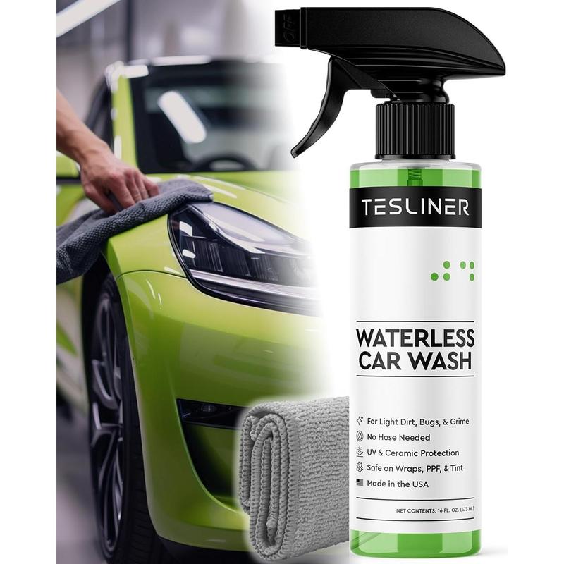 Waterless Car Wash Spray for Tesla, No Hose Needed | Biodegradable ...