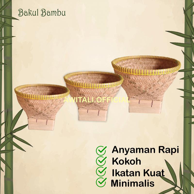 Bakul Nasi Bambu Kecil Besar Jumbo Awitali Tempat Nasi Bobok - Shop ...