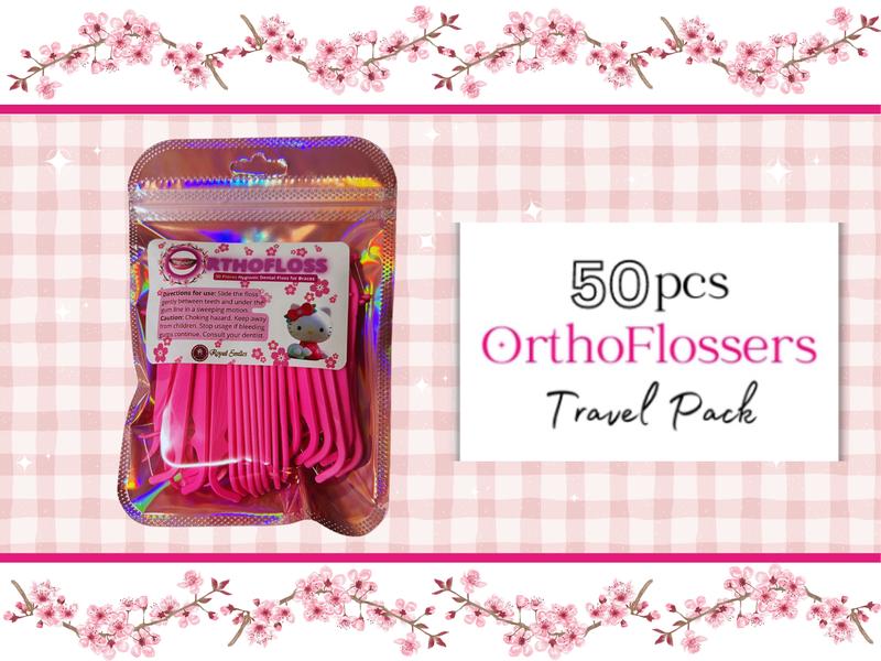 Pink Ortho Floss - 50 Pcs Travel Pack for Oral Care - Dental - TikTok ...
