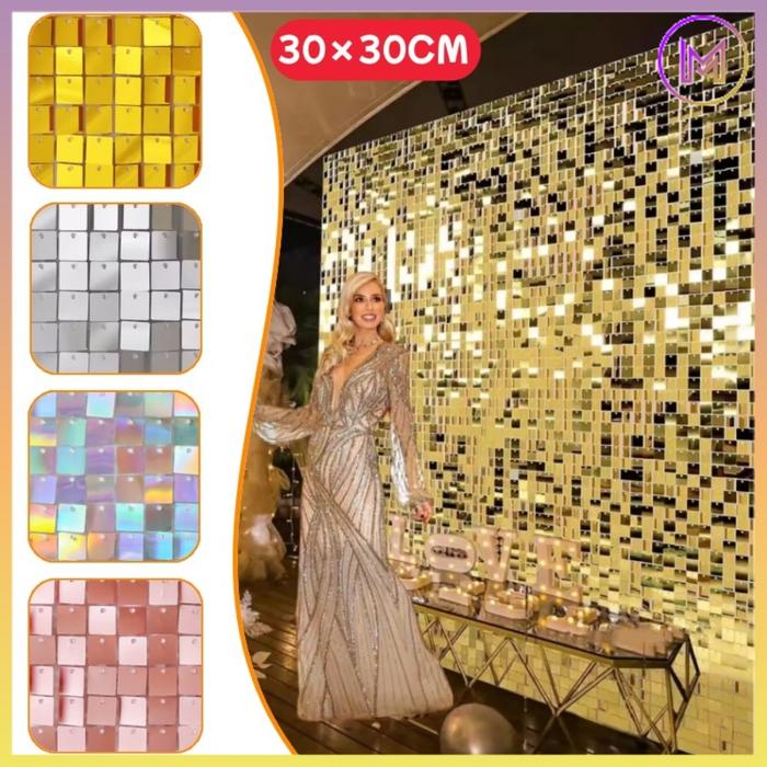 Promo [HOT]5 PANEL/Square Sequin Tile Backdrop/ Backdrop Payet ...