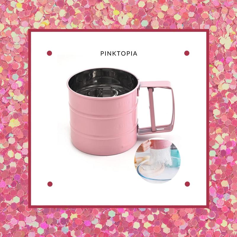 [Ready Stock] Pinktopia Stainless Steel Pink Flour Sifter Penapis ...