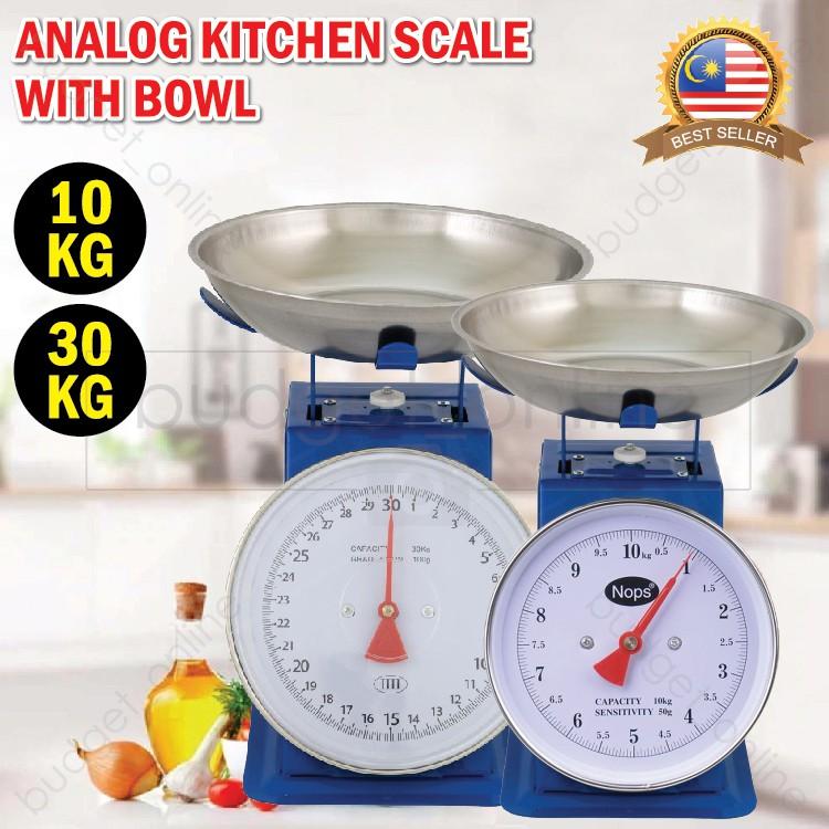 Kitchen Scale 10/30kg Measuring Analog Scale Spring Balance With ...