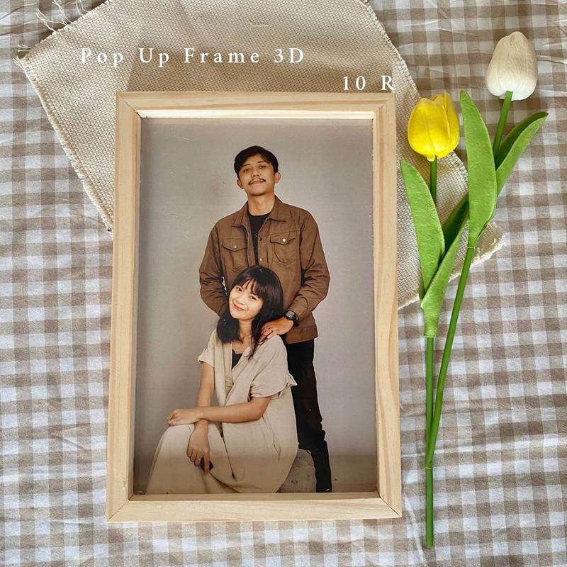 Frame Kayu 3D Foto Custom 10R Kayu Timbul - Shop | Tokopedia