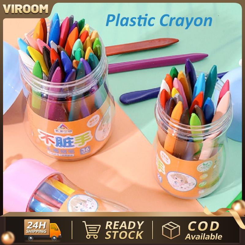 Non-dirty Hand Plastic Crayons 12/24/36 Color Melon Barrel High ...