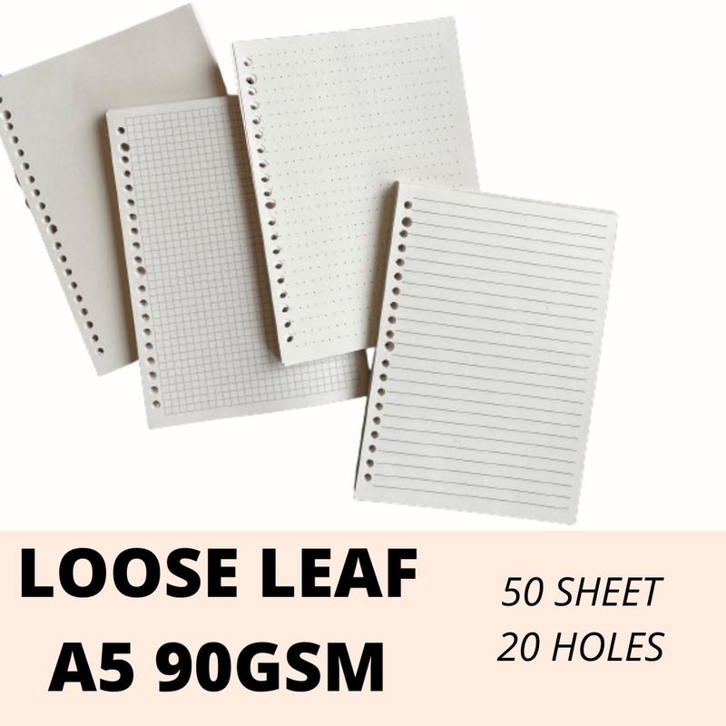 Loose Leaf Bookpaper 90GSM A5 / Loose Leaf Isi Binder A5 - Shop | Tokopedia