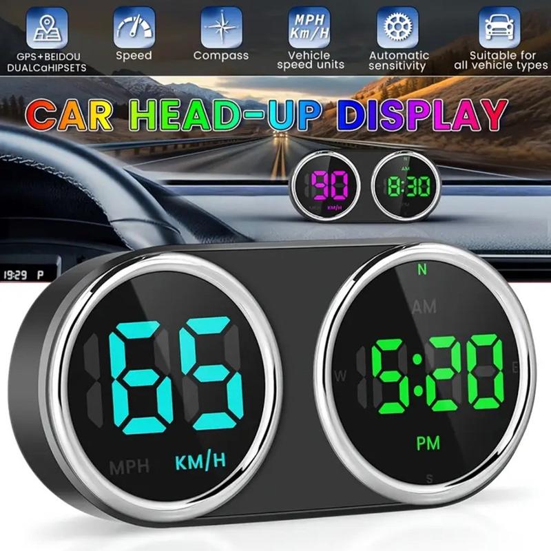 GPS Speedomter Digital Clock HUD Over-speed Alarm KM/H - TikTok Shop ...
