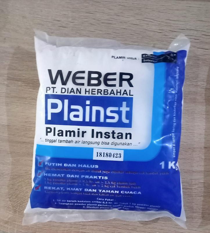 PLAMIR INSTAN WEBER 1 KG ,PLANIST ,PLAMIR TEMBOK, Plamir weber - Shop ...