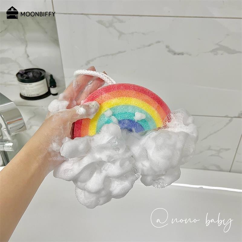 Rainbow Body Scrubber Mesh Foaming Sponge Bath Shower Sponge - TikTok ...