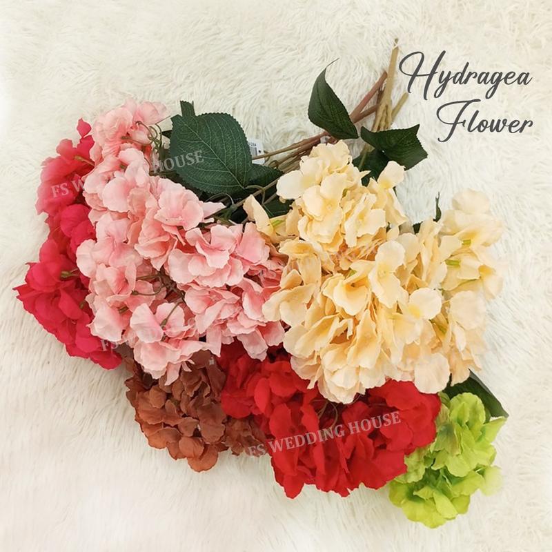 1 STALK - Hydrangea/Artificial Flower/Bunga Hiasan/Bunga Gubahan ...