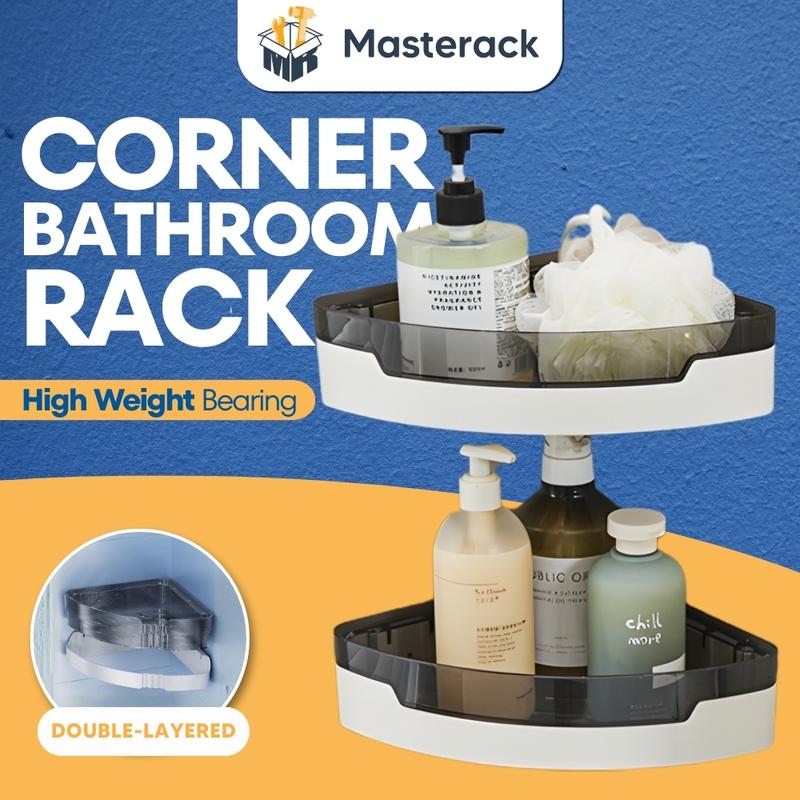 MASTERACK Bathroom Rack Wall Mount Free Punched Shower Storage - TikTok ...