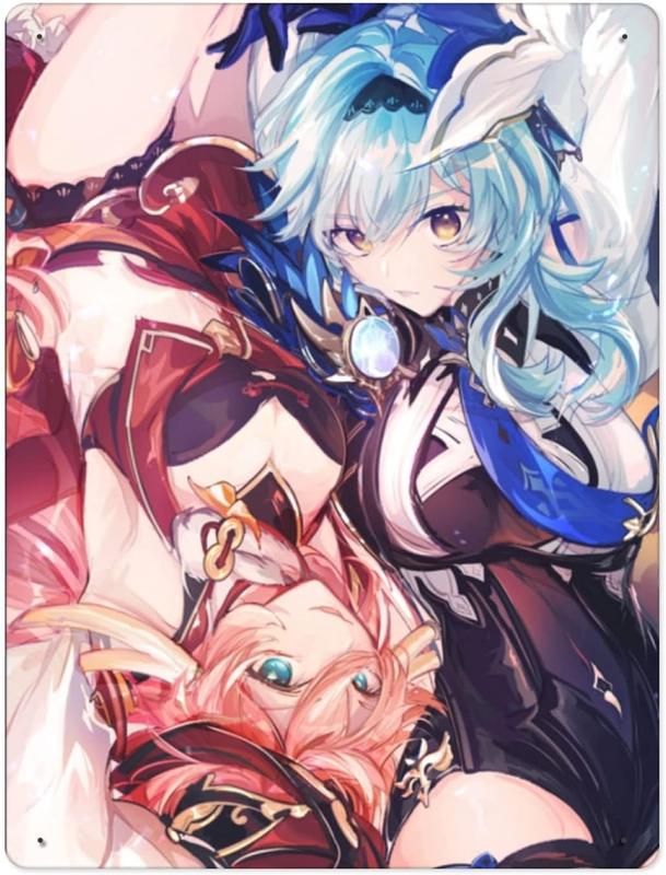 Genshin Impact Yanfei Eula Game Wall Art Painting, Game And Anime ...