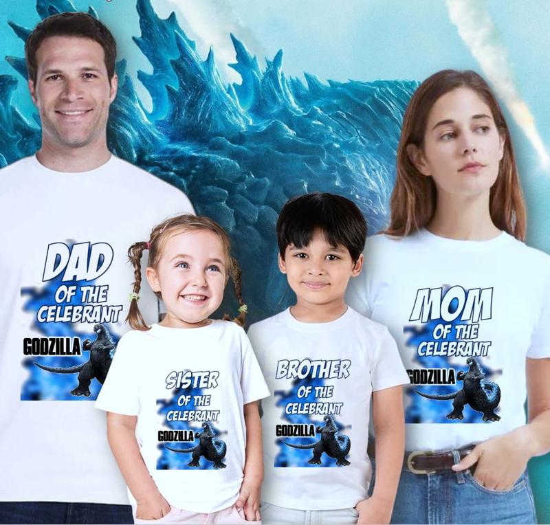 GODZILLA THEME FAMILY SHIRT BIRTHDAY KIDS AND ADULT 4ms - TikTok Shop ...