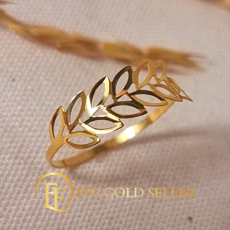 PINAKASULIT Dahon Fine Design | 18k Gold Ring for Women | Size - TikTok ...