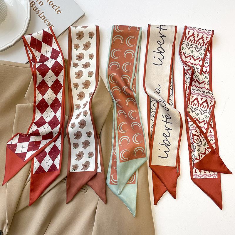 Spring and Autumn Lightweight Red Hair Band Plaid Small Silk - TikTok ...