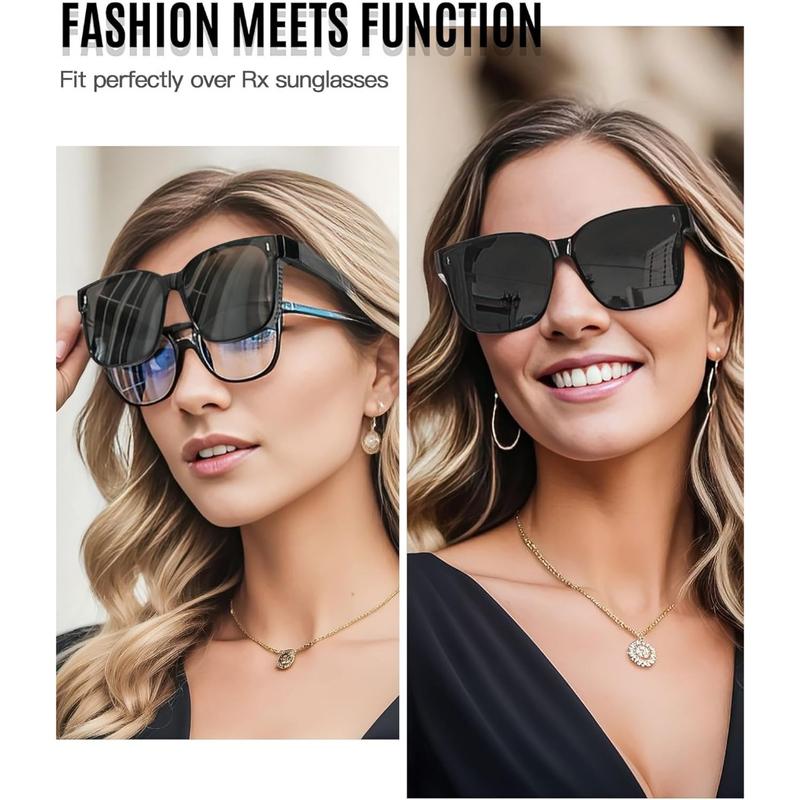 Oversized Fit Over Sunglasses Polarized UV400 Wear Over Glasses ...