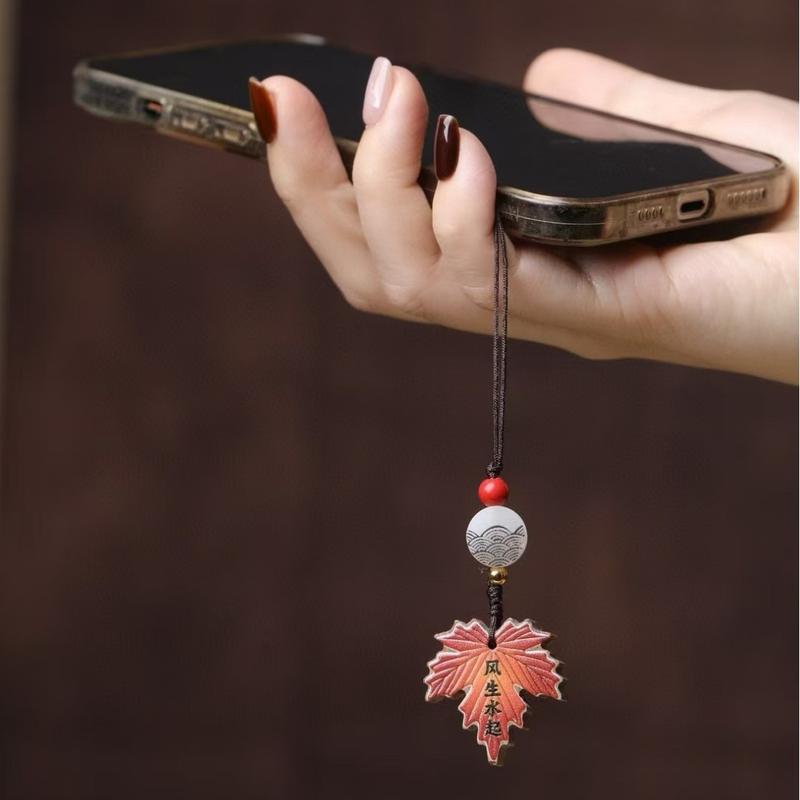 Loket Rantai Kunci Telefon, Daun Maple Bercat Rosewood, Hadiah - TikTok ...
