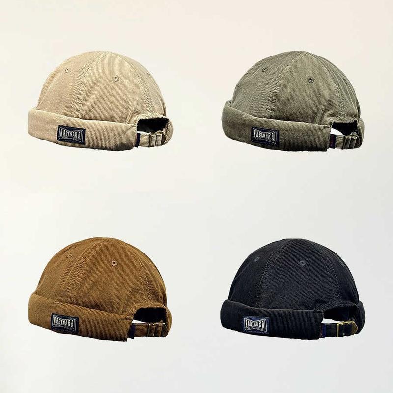 Autumn Winter Japanese Style Corduroy Retro Melon Cap Men Hi - TikTok ...