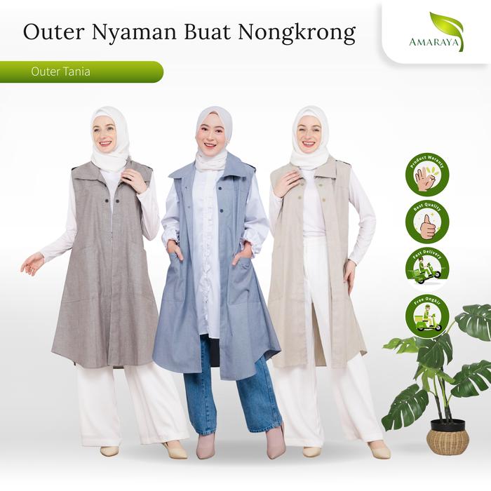 Promo Amaraya - Outer Tania Pakaian Wanita, Kardigan Panjang Muslim ...