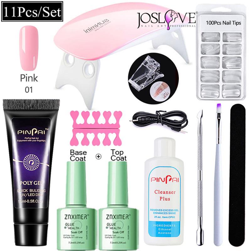 Poly Nail Gel Extension Nail 11PCS/SET Kit All For Manicure Set ...
