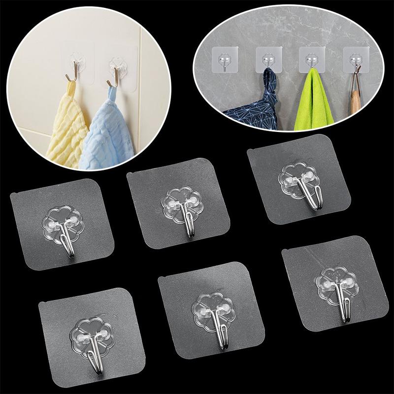 1/3PCS Transparent Punch-free Self-adhesive Hooks Heavy Load - TikTok ...