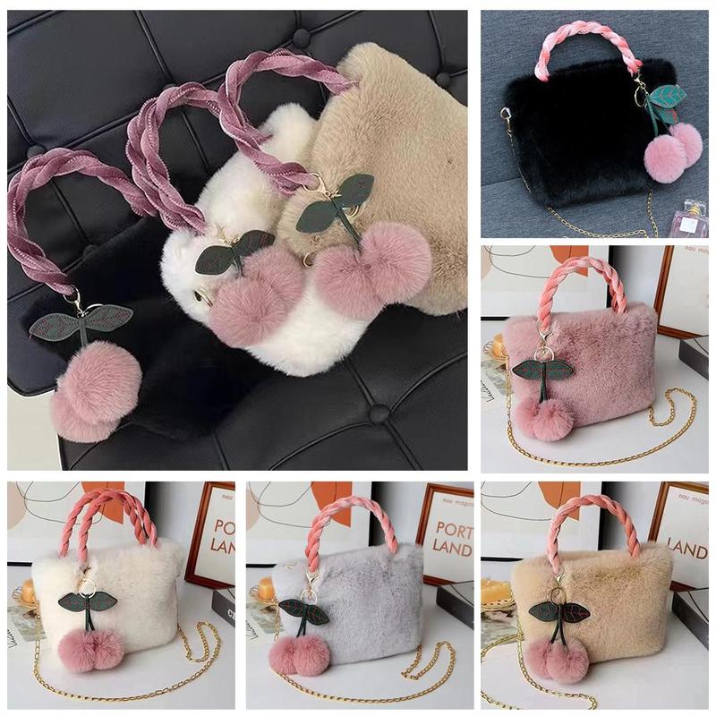 Beg Tangan Ceri, Reka Bentuk Comel Seratus, Beg Mewah, Selempang ...