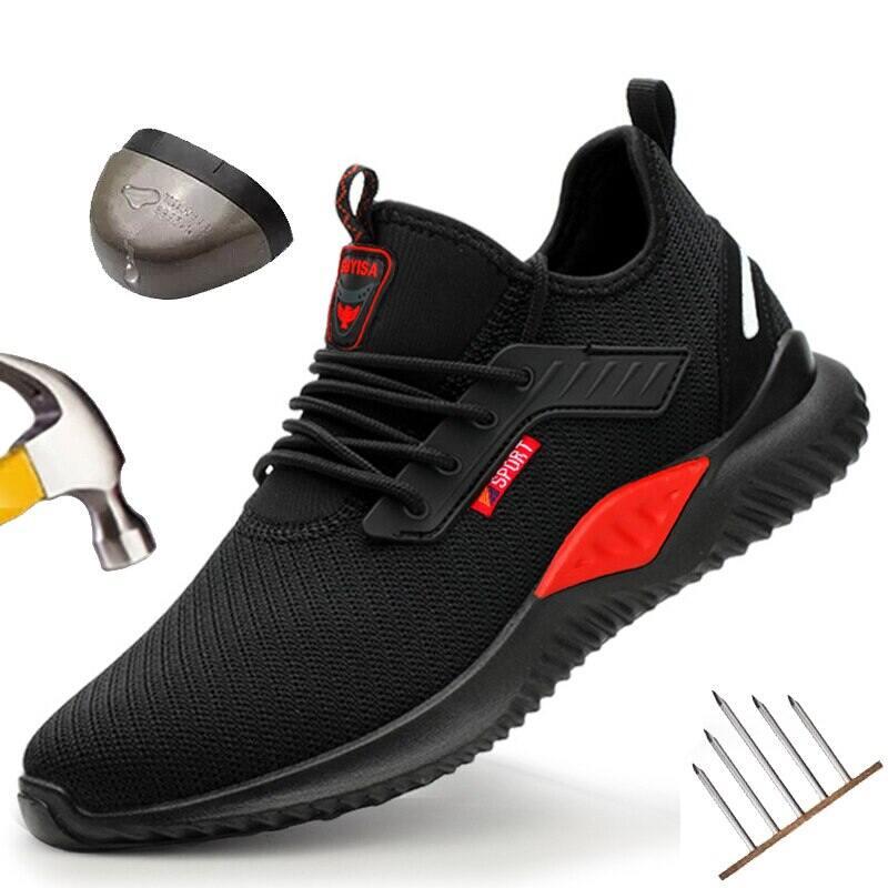 Breathable Men's Safety Shoes Boots With Steel Toe Cap Casua - TikTok ...