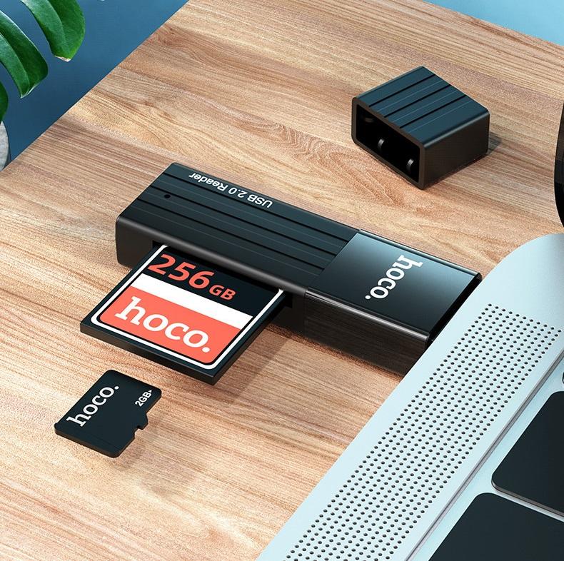 Hoco HB20 2-in-1 Card Reader USB2.0 - TikTok Shop Malaysia