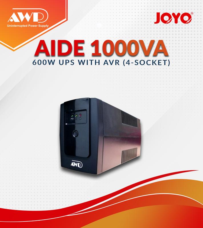 AWP WISE AIDE 1000VA/600W UPS WITH AVR (4-SOCKET) - TikTok Shop Philippines