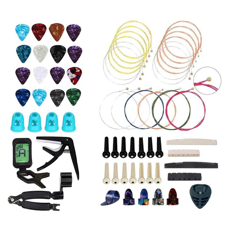 66PCS Guitar Tools Set Including Guitar Picks Capo Tuner Guitar ...