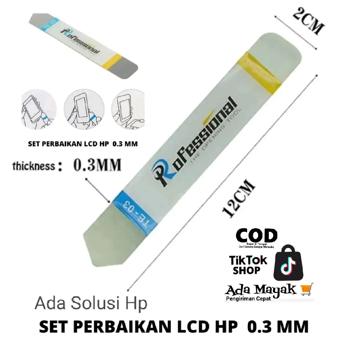 Alat Pembuka Pencongkel LCD dan Casing Bekas Hape Presisi Elastis Kaca ...