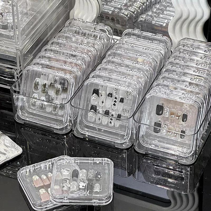 Nail wear nail box wear nail storage box transparent acrylic - TikTok ...
