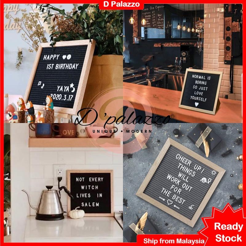 Wooden Frame Message Boards Felt Letter Board 10x10 Full Set - TikTok ...