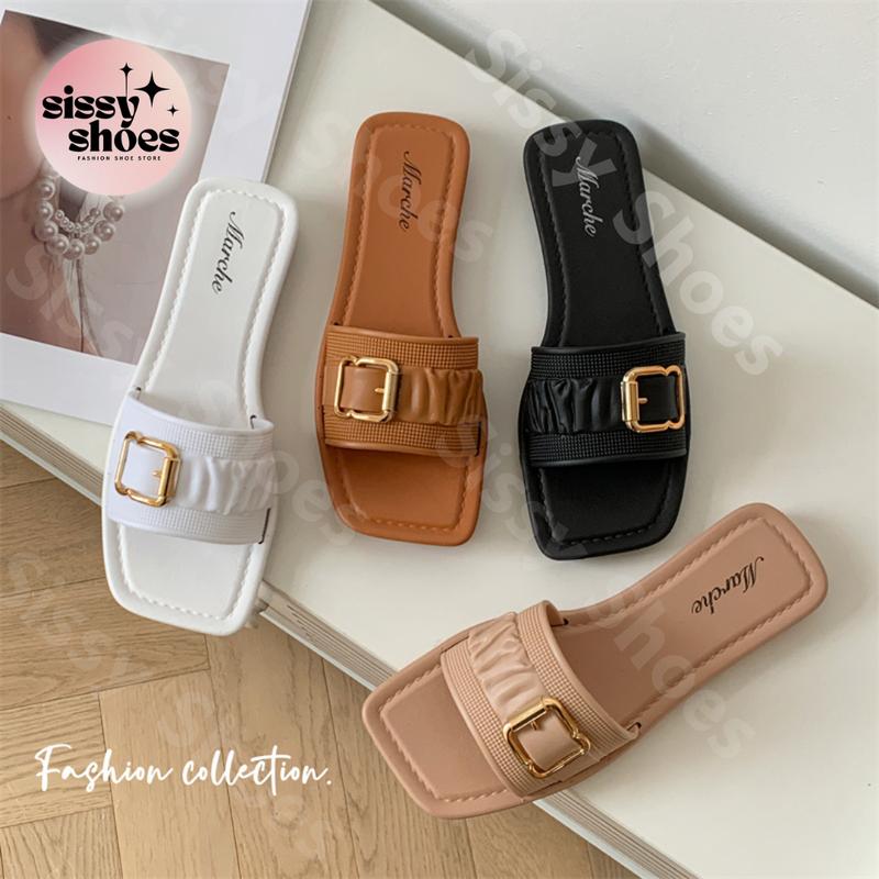 Sissy (+1 size) Summer New Women's Slippers Flat Korean Version ...