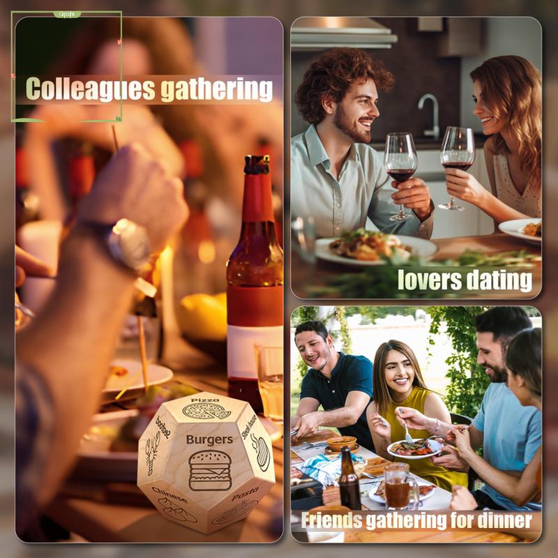 Grpoqhx- Food Choice Dice Wooden Dice Date Night Decision Dice - TikTok ...