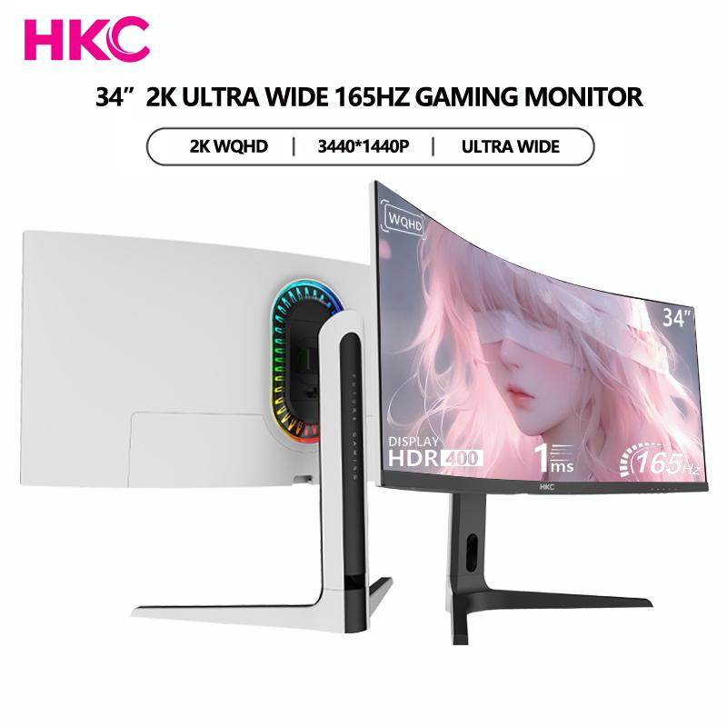 HKC 34" Ultra Wide Curved Monitor 21:9 3440 x 1440P 165HZ 1000R ...