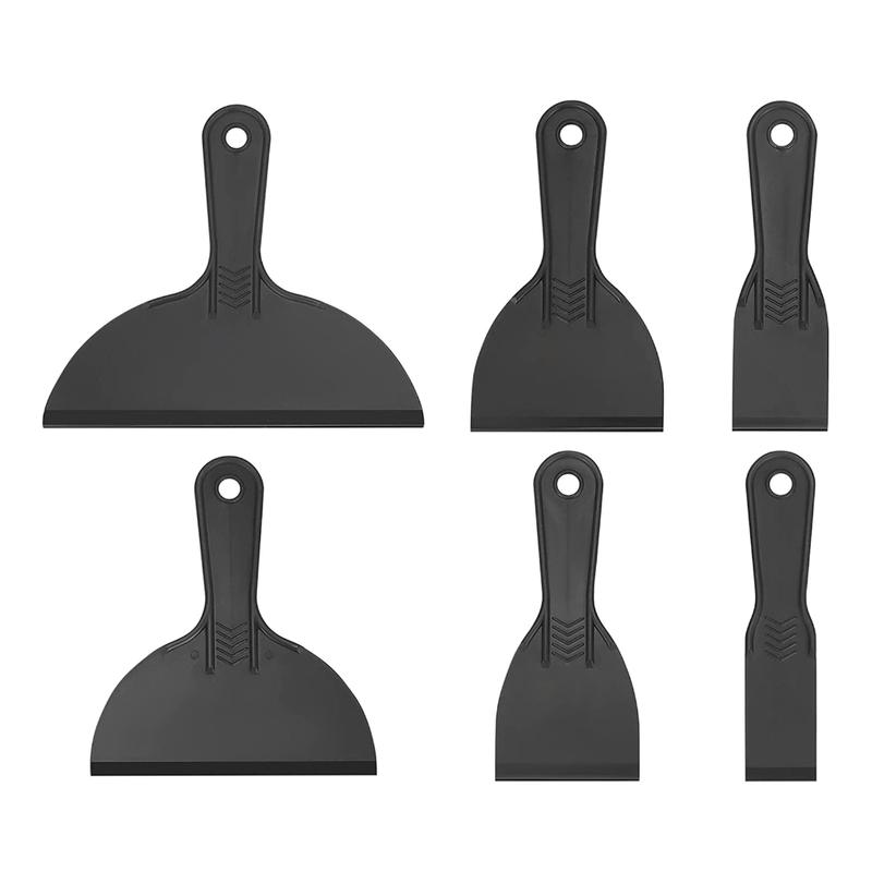 Pack of 6 Plastic Scrapers Putty Scraper Multiple Purposes Removal ...
