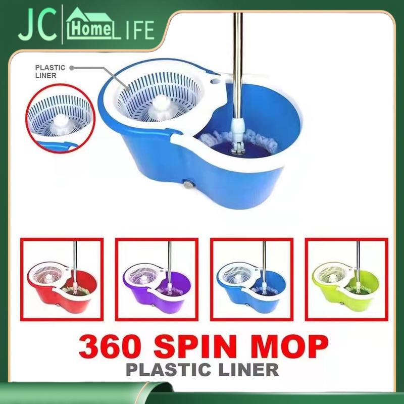 Magic spin mop with bucket 2 heads rotating 360( random colo - TikTok ...