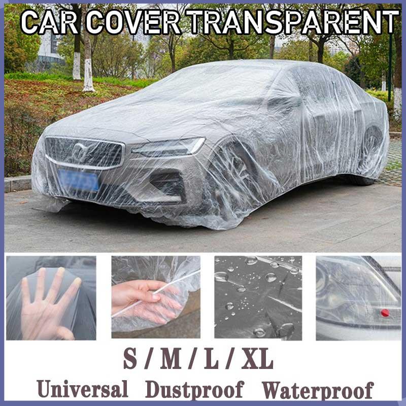 (Hot) Transparent PE Plastic Car Cover | Dustproof Waterproo - TikTok ...