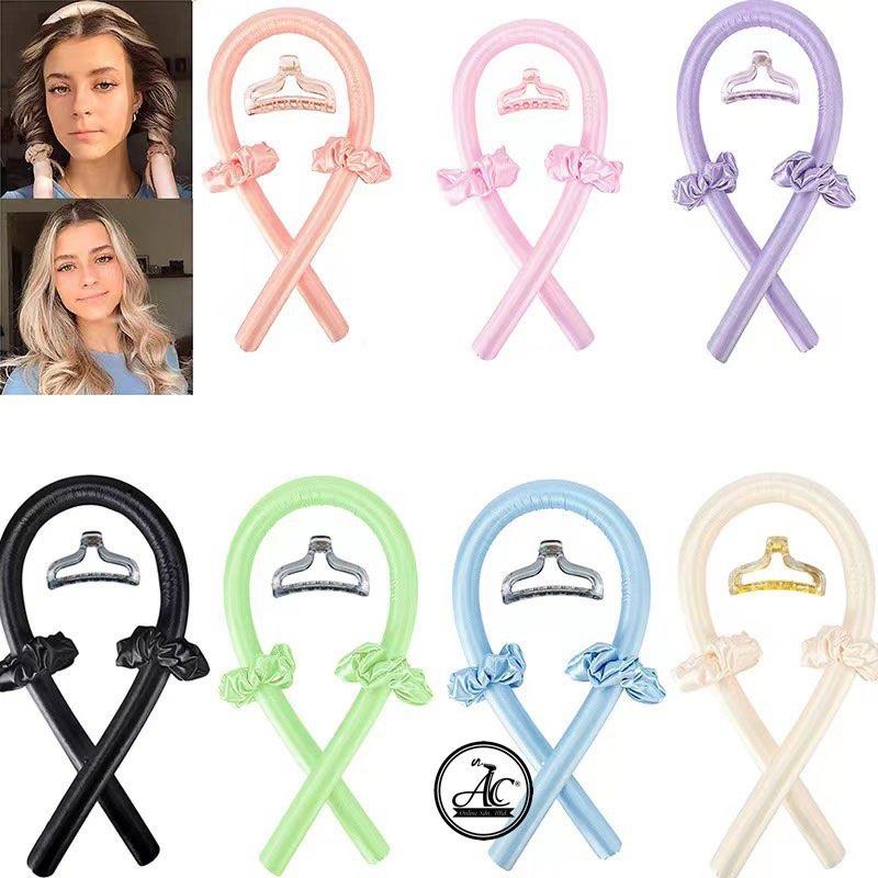 Sleeping curling tools Heatless Curling Rod Headband Hair Curler ...