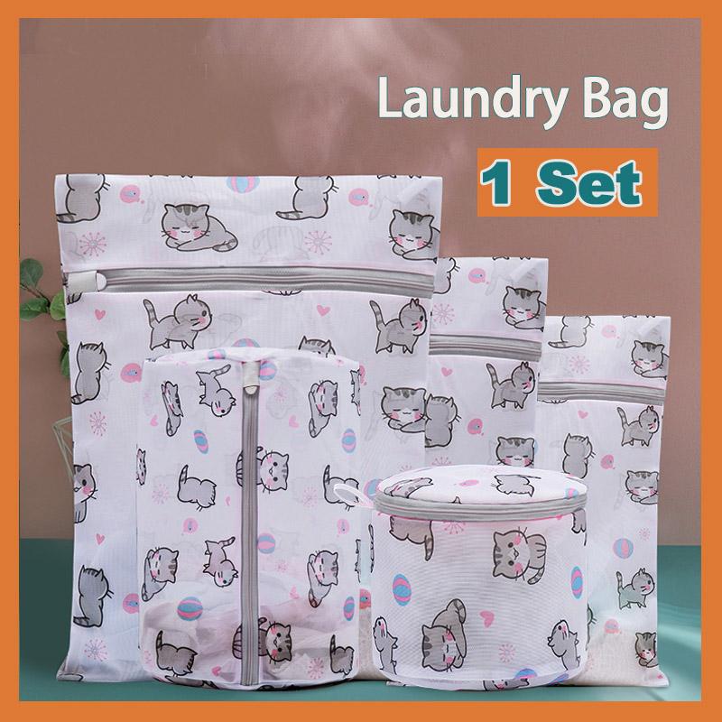 Beg Jaring Dobi, Reka Bentuk Kucing Comel, 1 Set, Khas untuk - TikTok ...