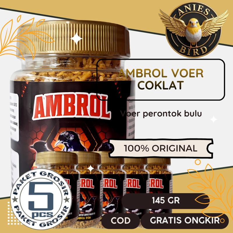[PAKET GROSIR] 5pcs Ambrol Voer Coklat Perontok Bulu 145g Untuk Burung ...