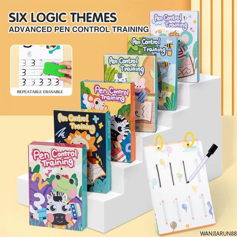 Reusable Magic Tracing Workbook - 6 Logic Themes Pen Control - TikTok ...
