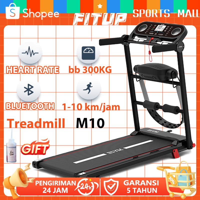 Fitup Treadmill Elektrik M10 14KM Treadmill Incline Low Watt Treadmill ...
