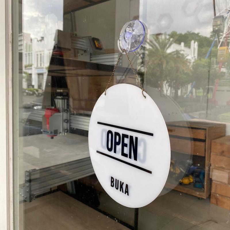 Open Close Sign | Acrylic - Laser Cut - Shop | Tokopedia
